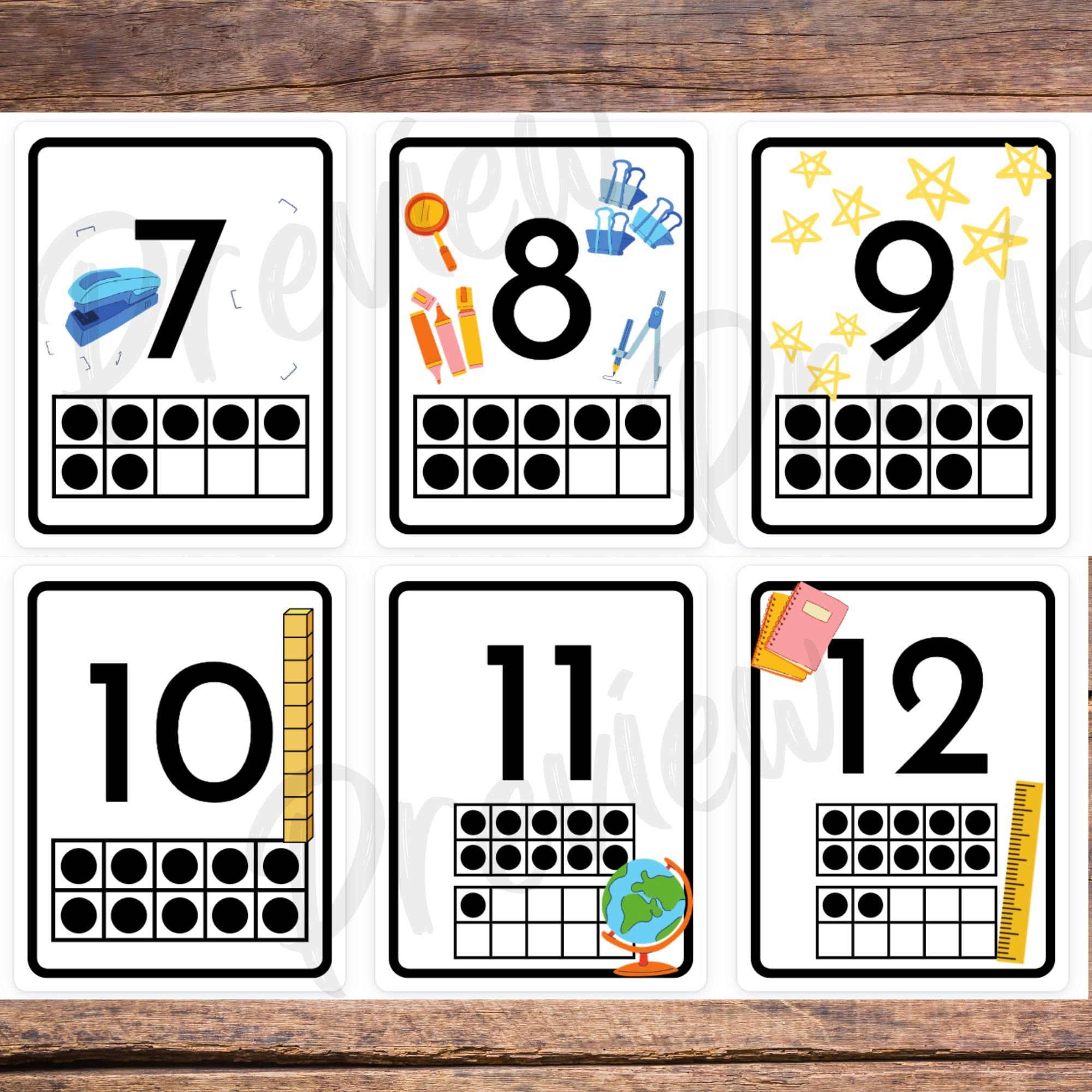 Editable Classroom Number Posters Template With Ten Frames and Counting ...