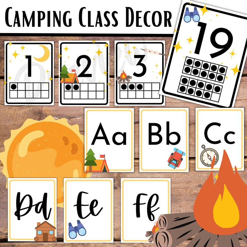Camping Alphabet - Etsy