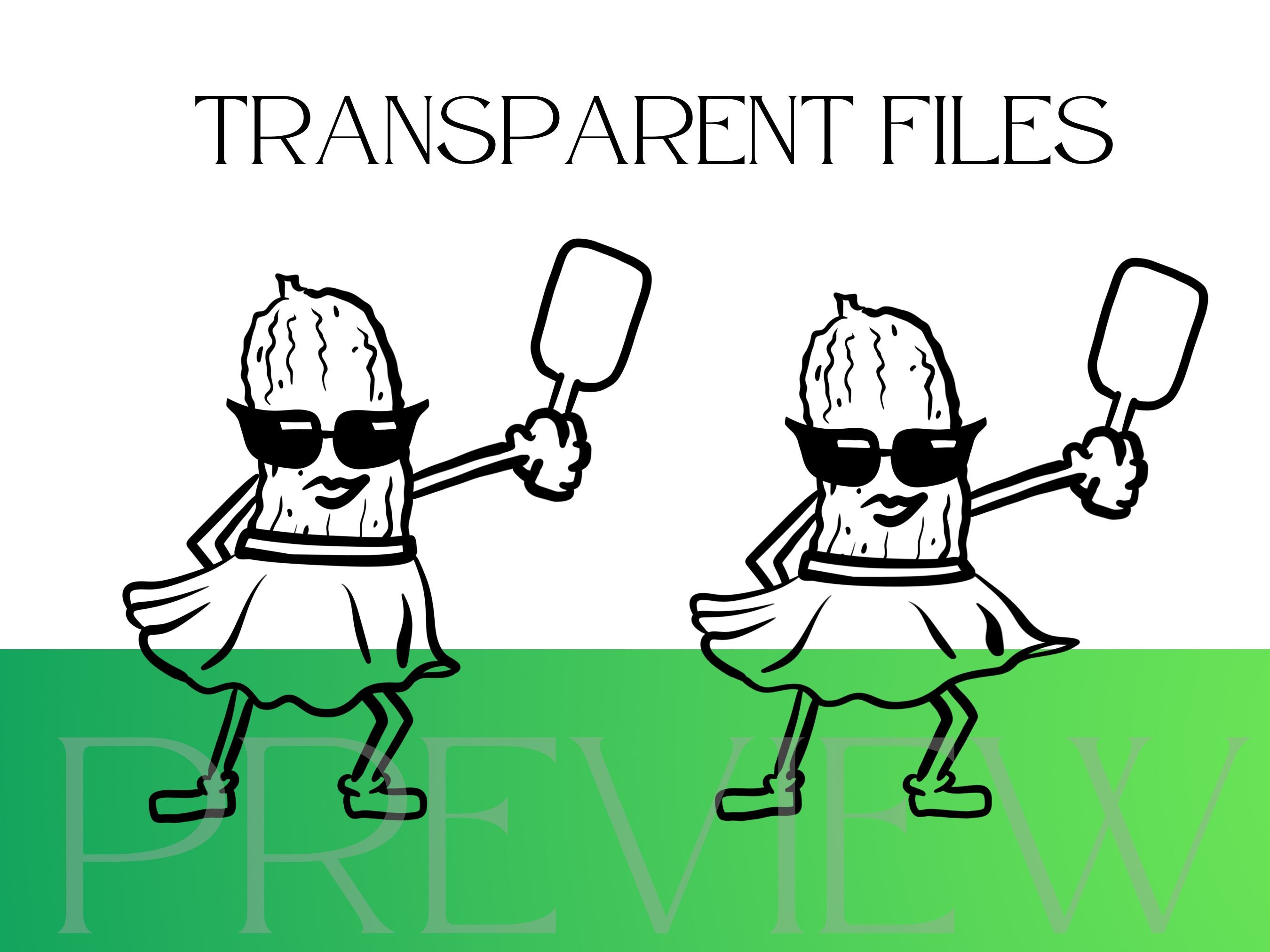 Pickle Playing Pickleball Clip Art Pack With Feminine Pickle Player in ...