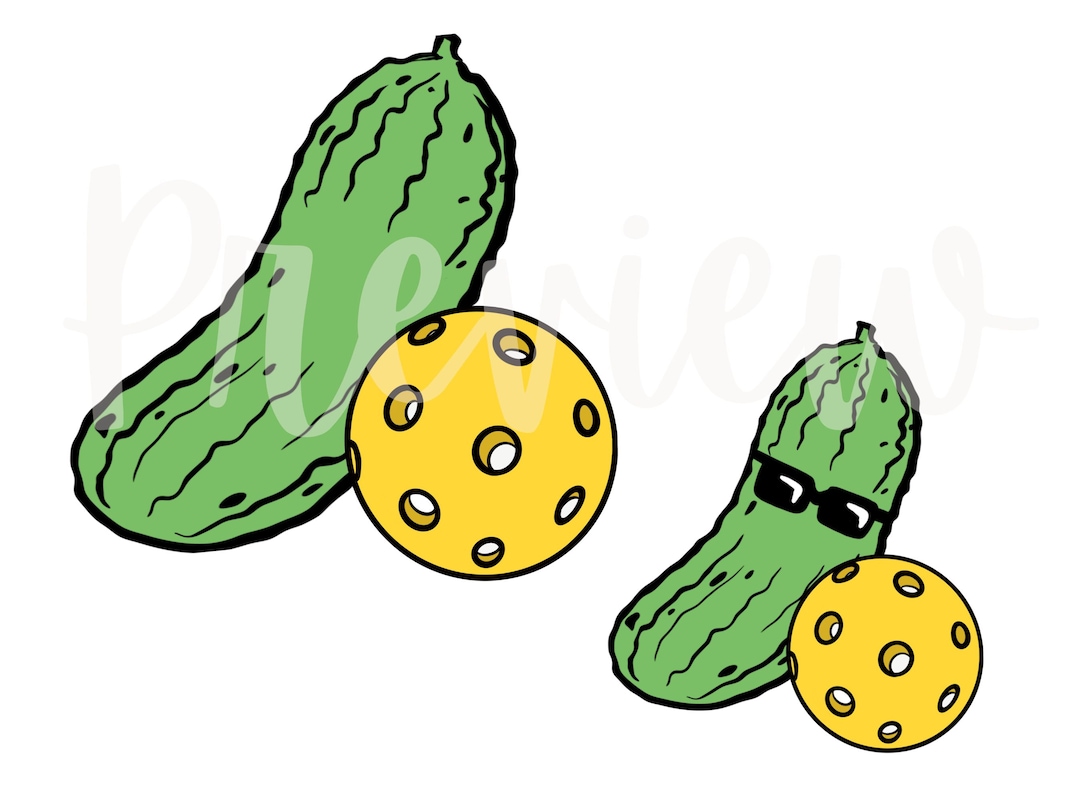 Pickleball Clip Art for Commercial Use Pickleball PNG Files Pickle Ball ...