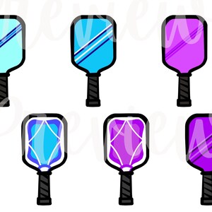 Pickleball Clip Art for Commercial Use: Rainbow Clipart of Balls and ...