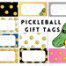 Pickleball Gift Tags With Colorful Options Download Print and Cut Out ...