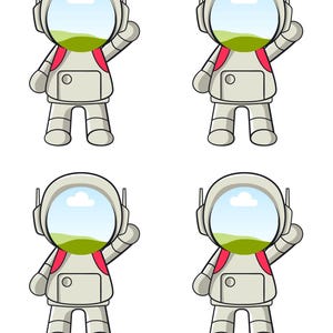 Astronaut Photo Template for Teachers Editable on Canva With Space ...
