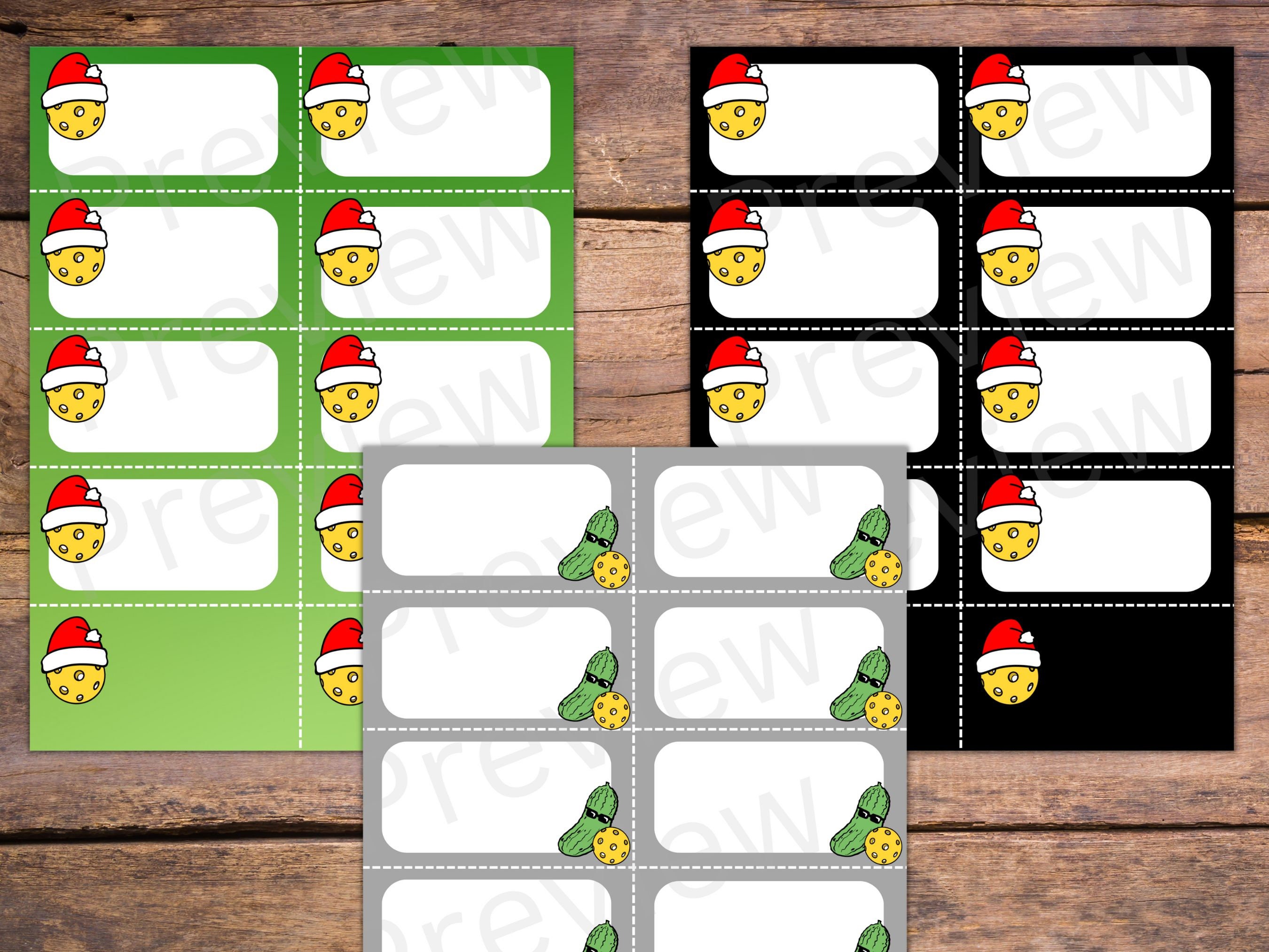 Pickleball Gift Tags With Colorful Options Download Print and Cut Out ...