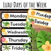 Hawaiian Classroom Decor With Days of the Week Hawaii Luau Class Theme ...