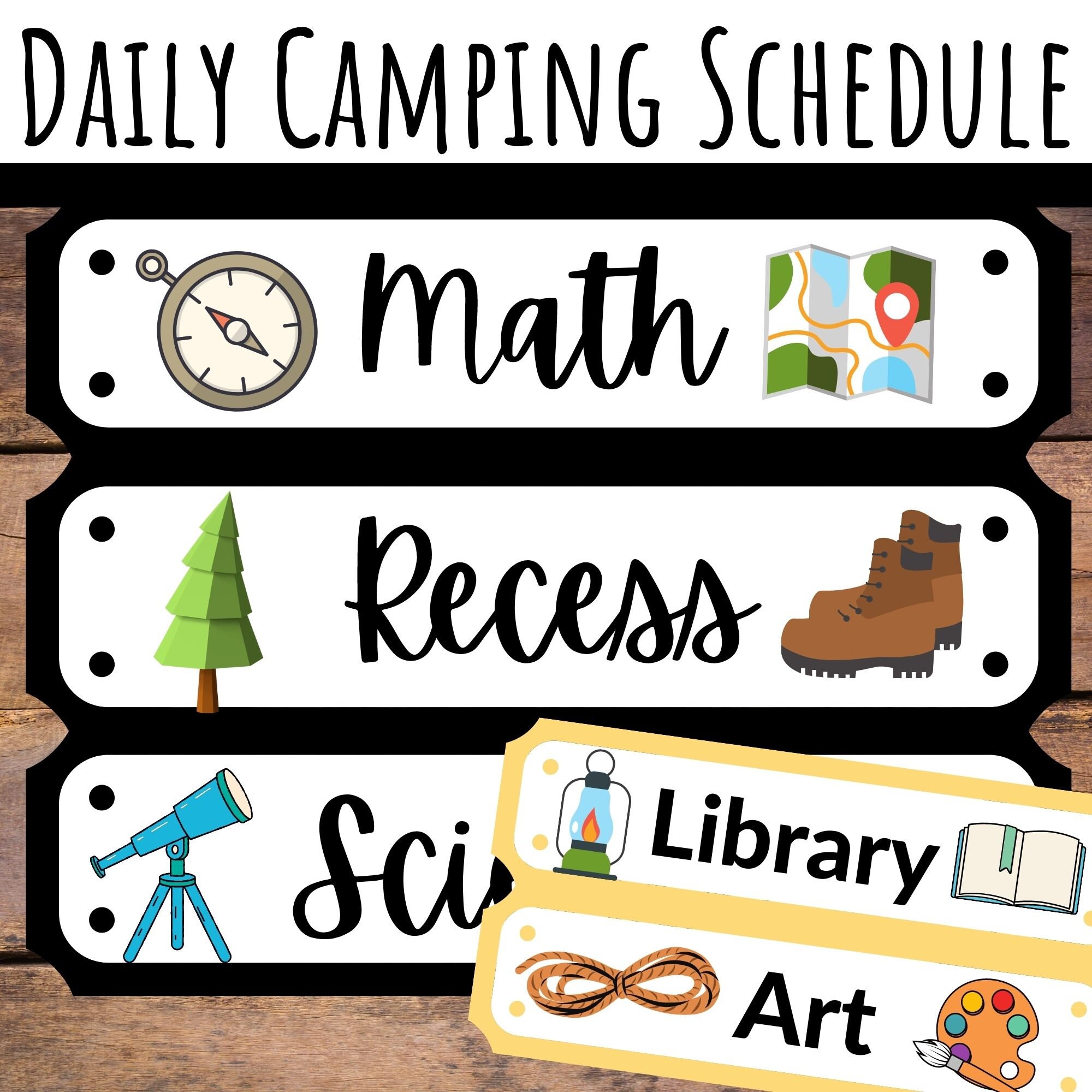 Camping Classroom Decor With Months of the Year Days of the Week and ...