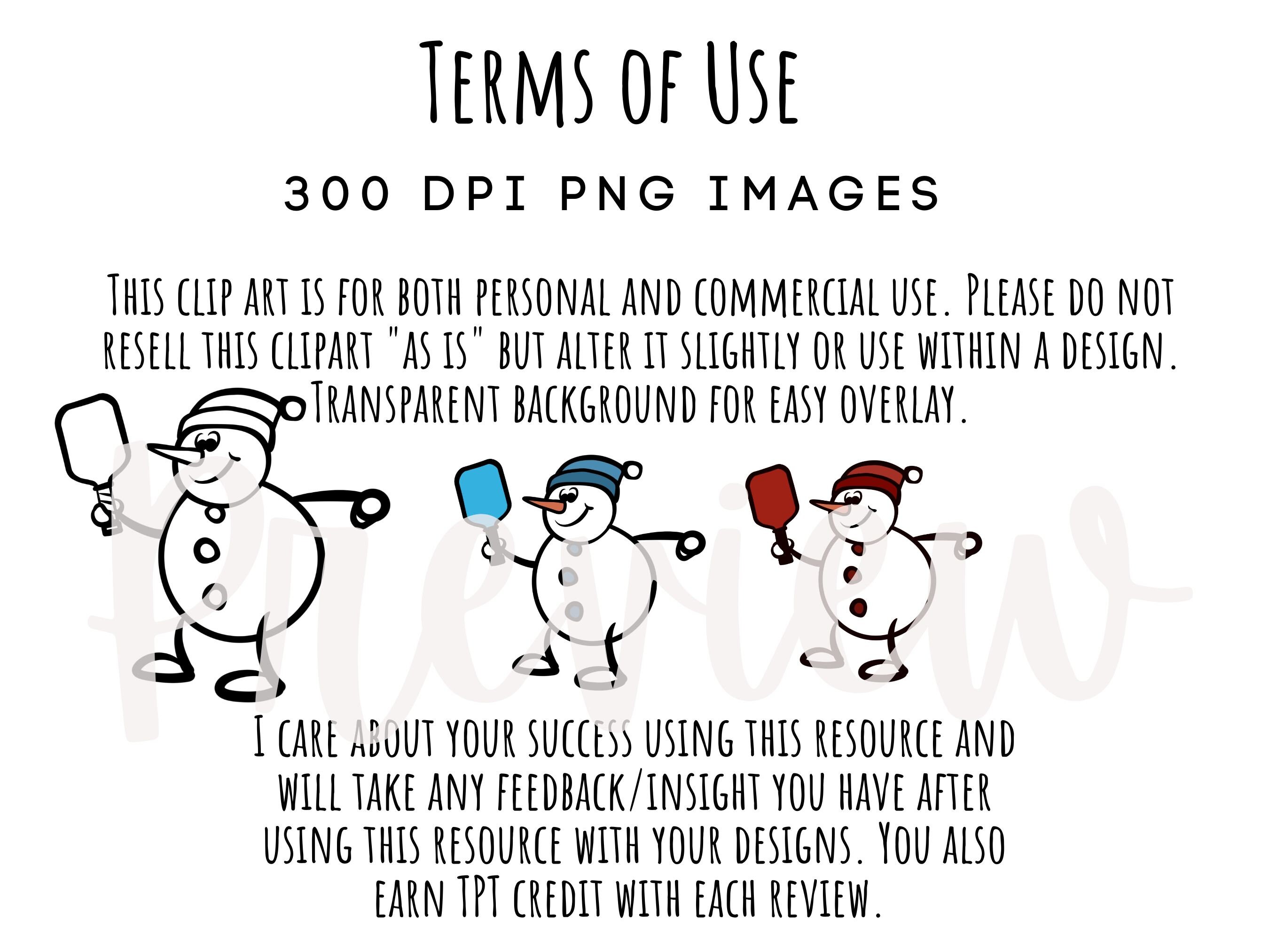 BIG BUNDLE of Christmas Pickleball Clip Art for Holiday Designs With a ...