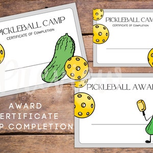 Pickleball Award Bundle With Fancy Certificate or Funny Pickle Players ...