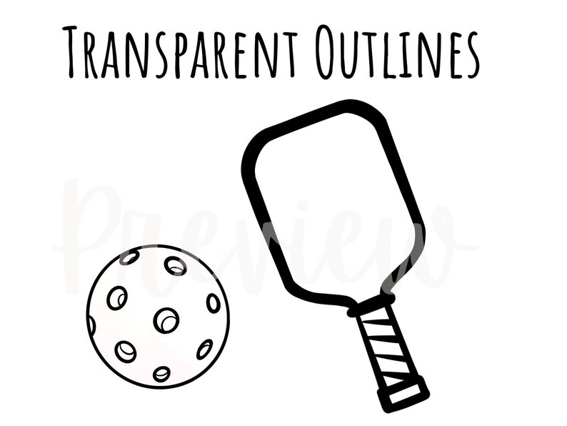 Pickleball Player Clip Art SVG & PNG Files Digital Download for ...