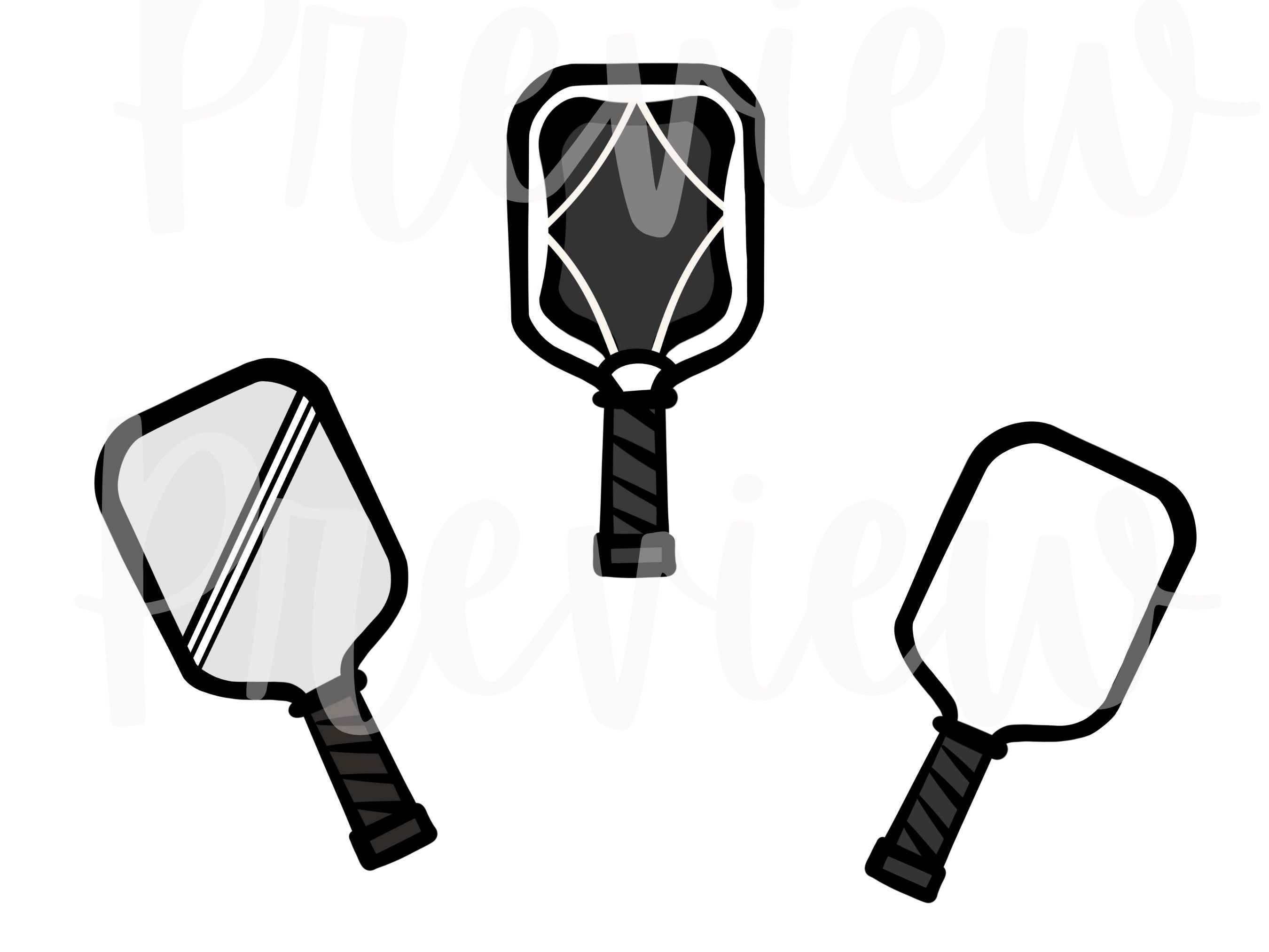 Pickleball Clip Art for Commercial Use: Rainbow Clipart of Balls and ...