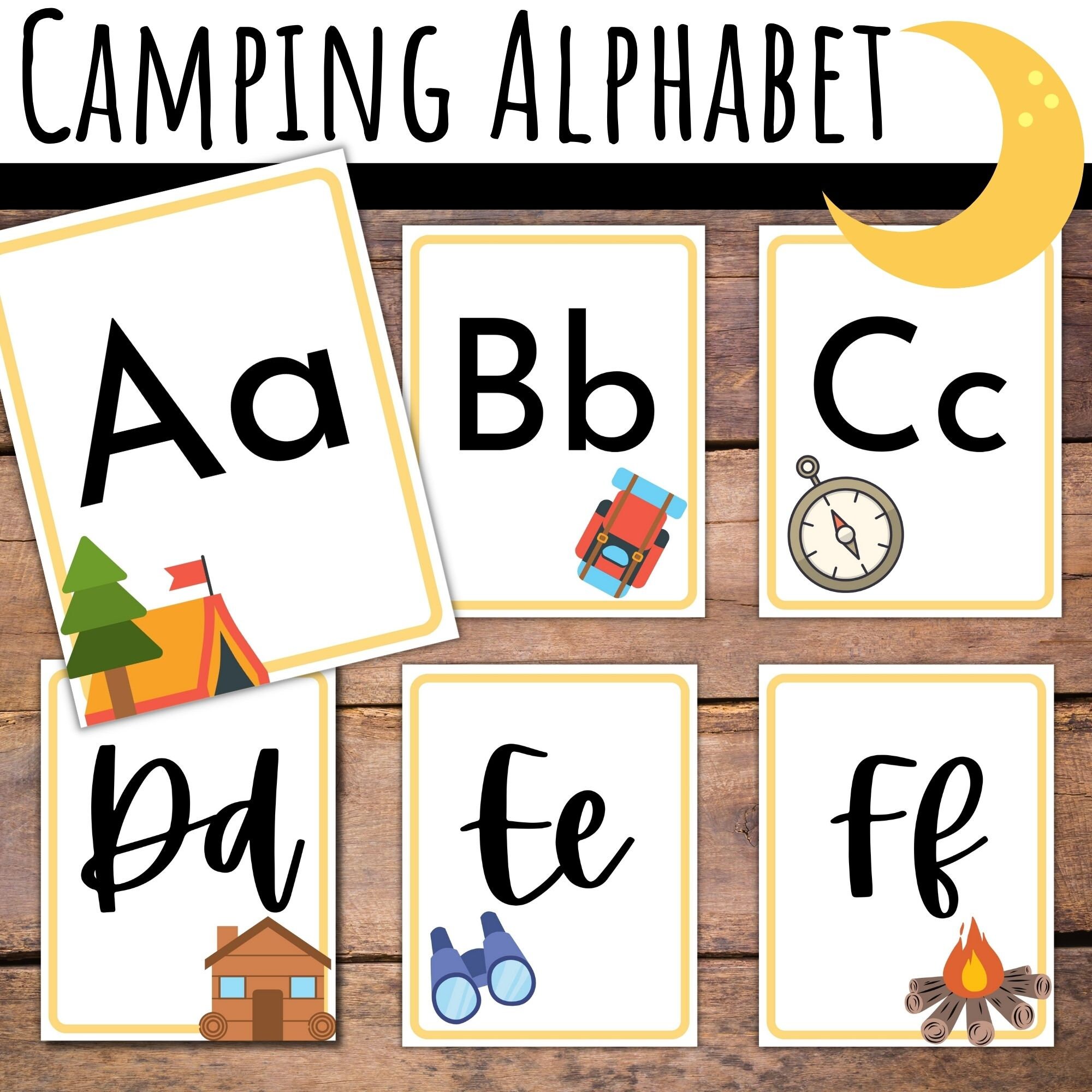 Camping Classroom Decor With Camp Number Posters and Camping Alphabet ...