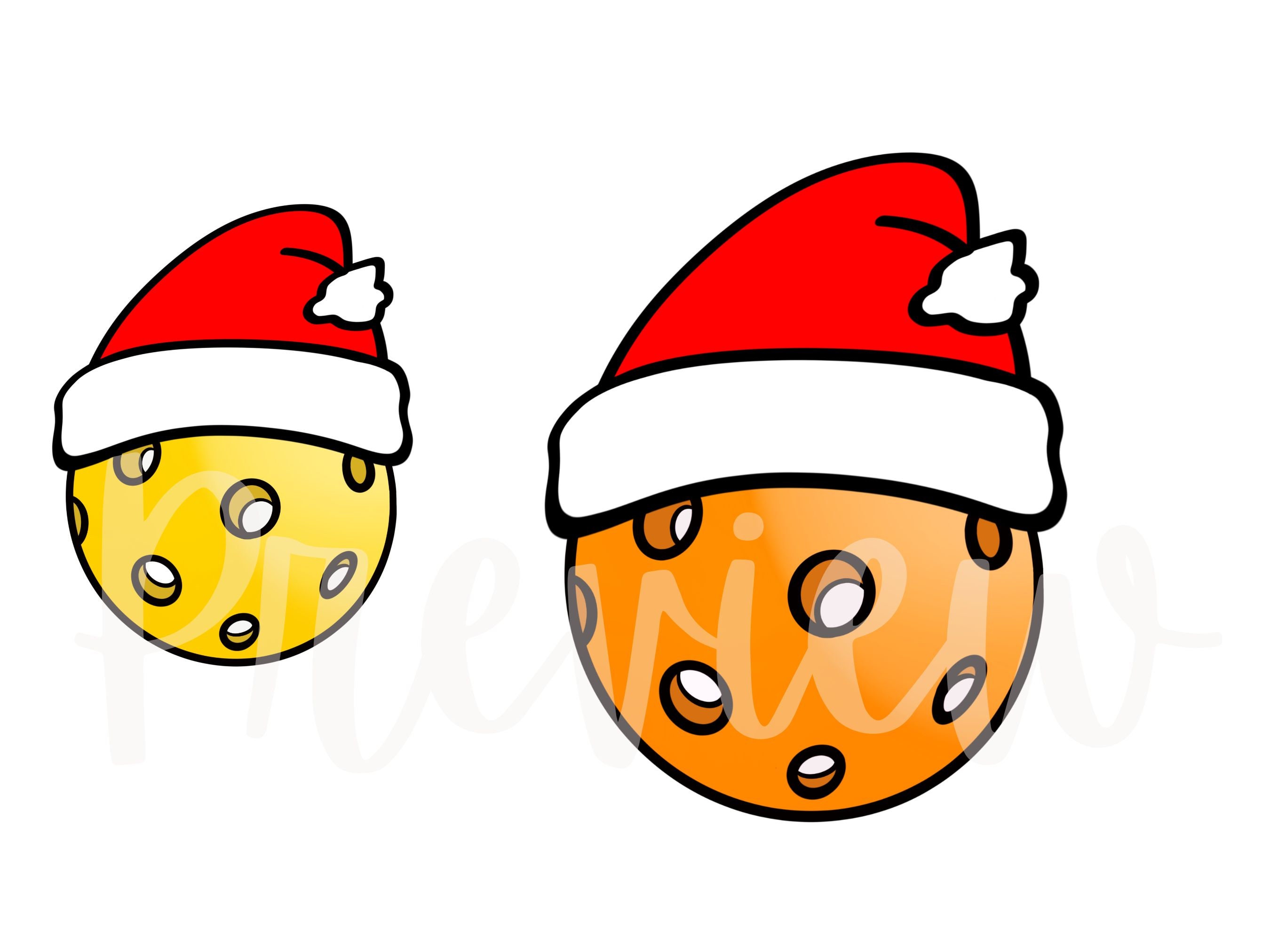 Santa Pickleball Clip Art for Commercial Use PNG Files Pickle Balls in ...