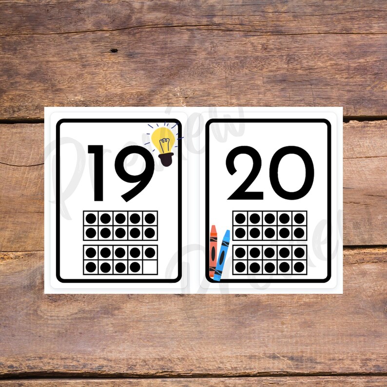 Editable Classroom Number Posters Template With Ten Frames and - Etsy