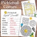 Fun Pickleball Game With 2 Pickleball Word Scramble Levels Printable ...