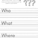 Printable Handwriting Worksheets With Question Sentences and Who, What ...