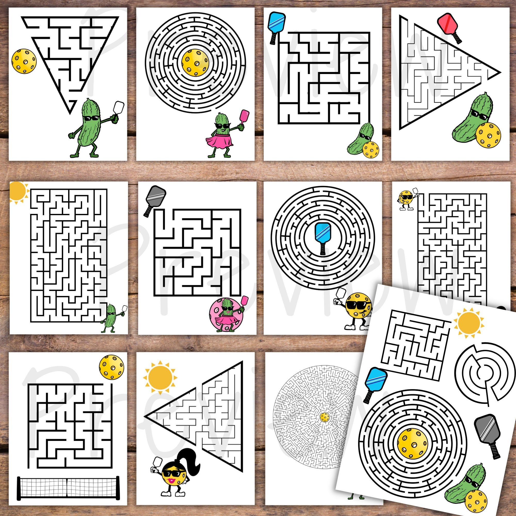 Fun Pickleball Game Mega Bundle With Pickleball Crossword Puzzle, Word ...