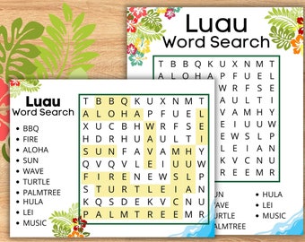 Hawaiian Word Search Printable for Kids - Etsy