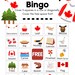 Printable Canada Day Bingo Game With Colorful Images for a Party Game ...