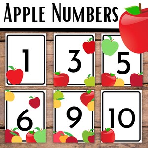Printable Apple Classroom Decor With Apple Numbers, Days of the Week ...