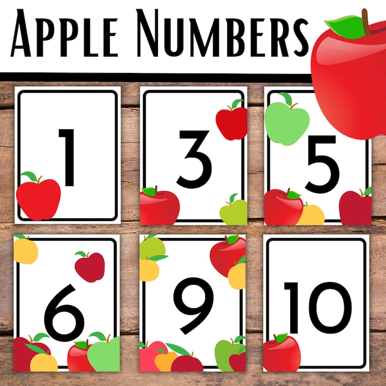 Printable Apple Classroom Decor With Apple Numbers, Days of the Week ...
