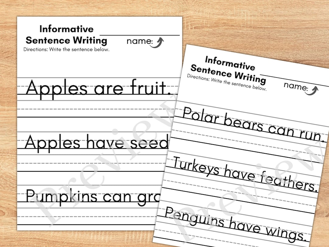 Writing Worksheets for Primary Grades TK, Kindergarten, First Grade for ...