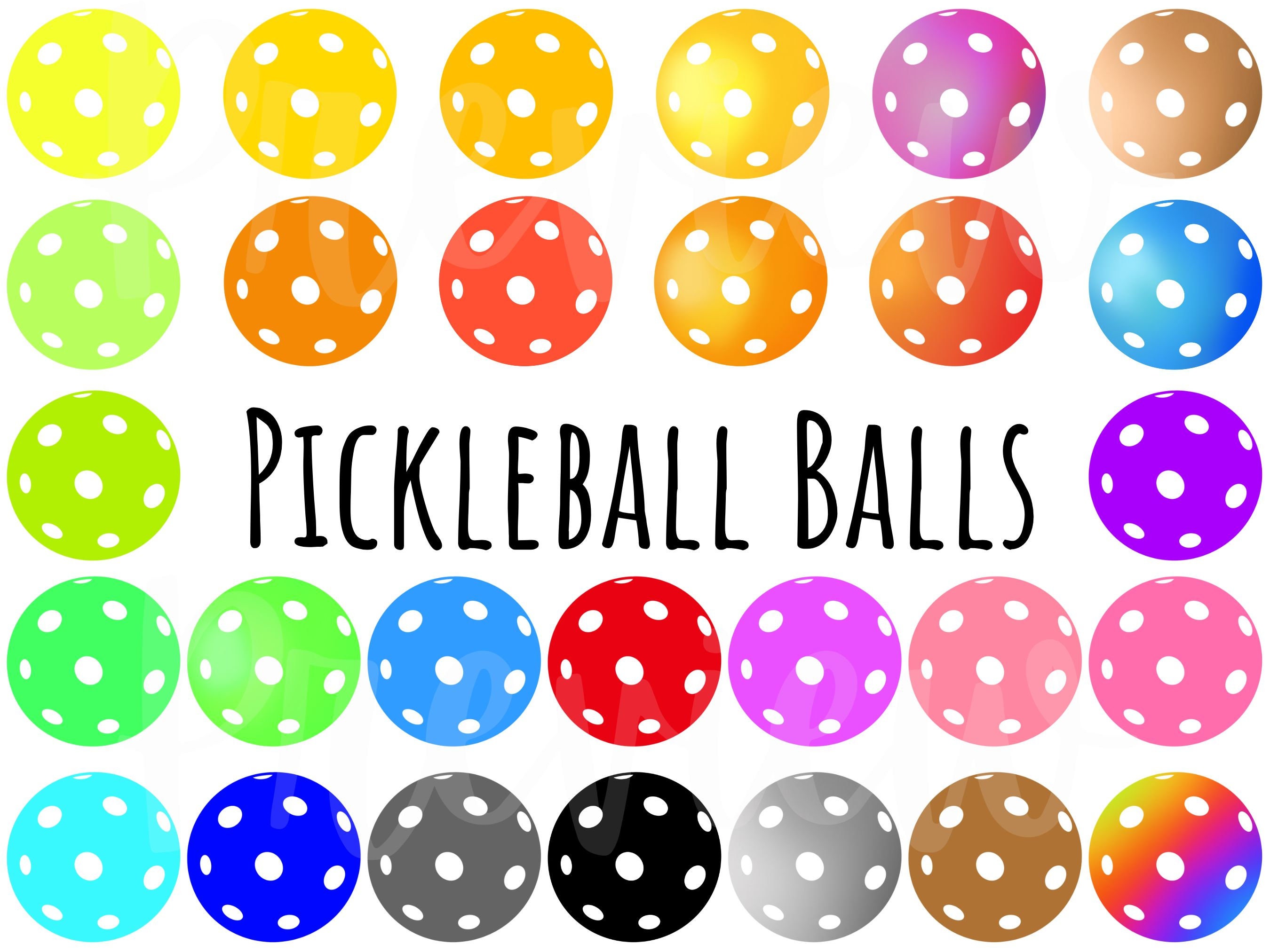 Pickleball Ball Art for Commercial Use PNG Files Pickle Ball Balls in ...