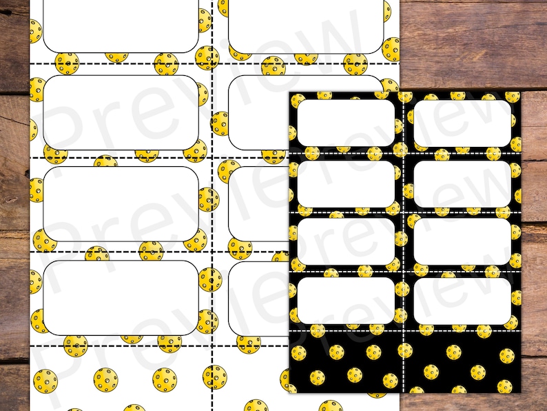 Pickleball Gift Tags With Colorful Options Download Print and Cut Out ...