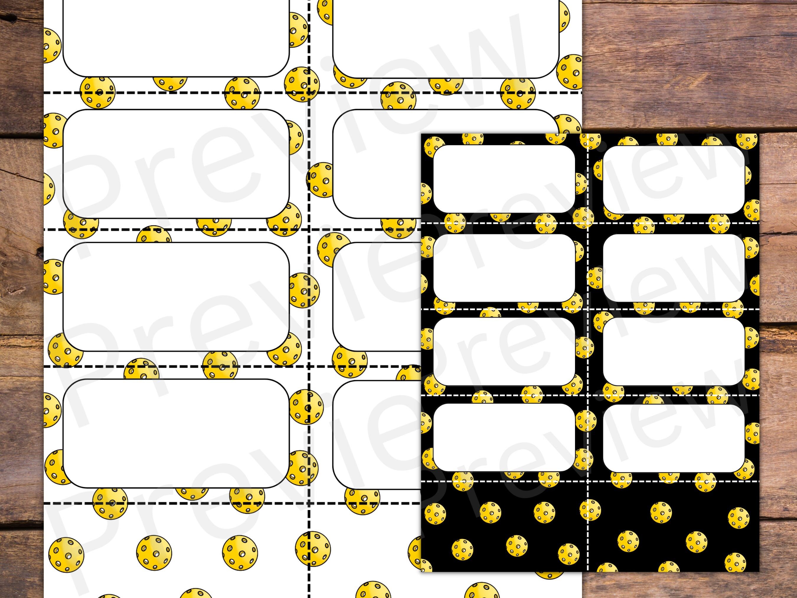 Pickleball Gift Tags With Colorful Options Download Print and Cut Out ...