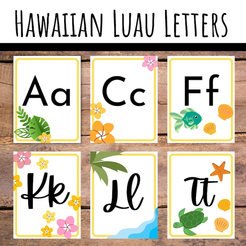 Hawaiian Classroom Decor Days of the Week Hawaii Numbers Schedule Cards ...