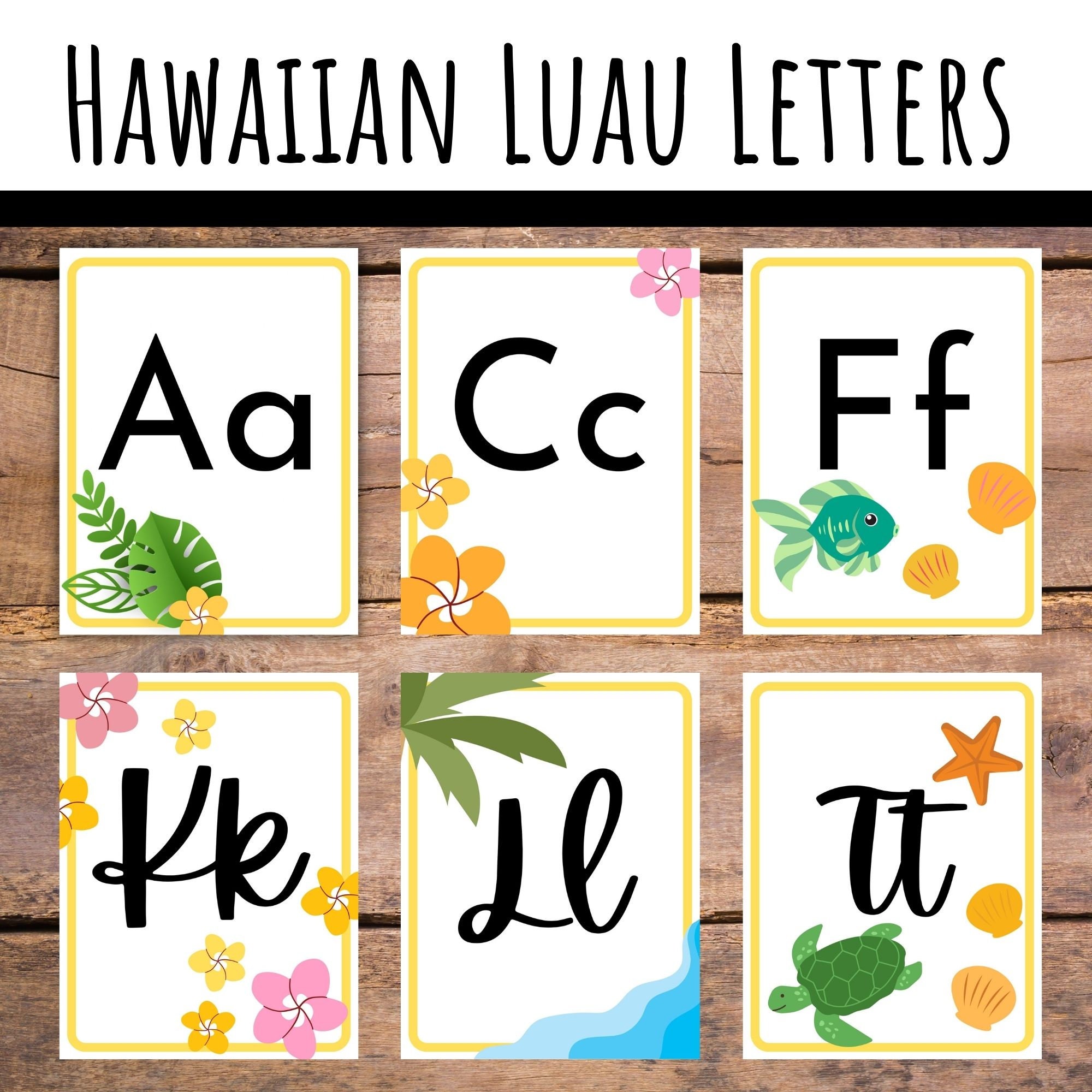 Hawaiian Classroom Decor Days of the Week Hawaii Numbers Schedule Cards ...