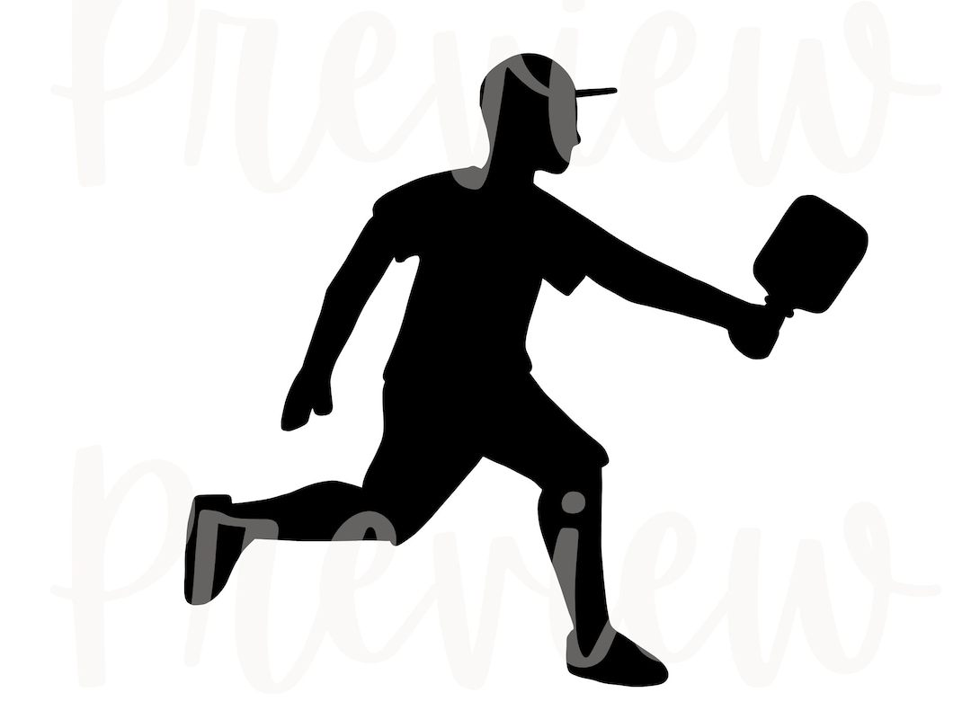 Pickleball Player Clip Art SVG & PNG Files Digital Download for ...
