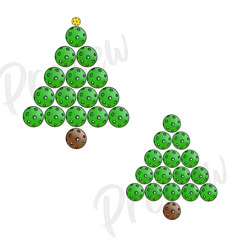 BIG BUNDLE of Christmas Pickleball Clip Art for Holiday Designs With a ...