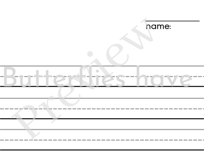 Printable Butterfly Writing Process With Informative Writing Prompt ...