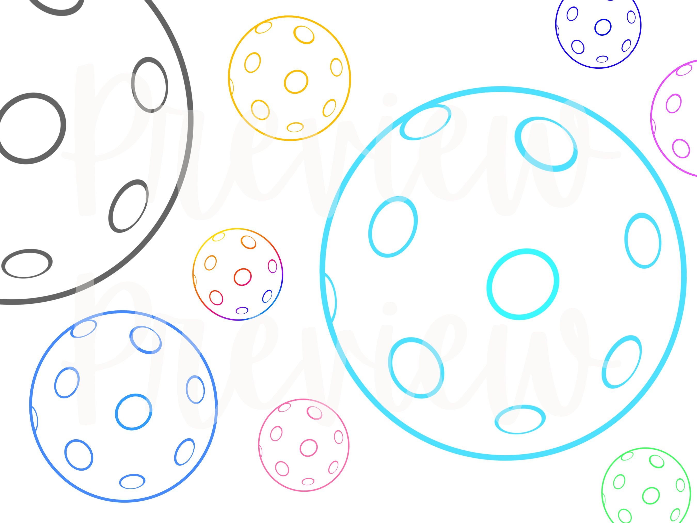 Pickleball Ball Art for Commercial Use PNG Files Pickle Ball Balls in ...