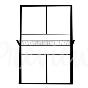 Courts and Nets Pickleball Clip Art PNG Files for Commercial Use ...