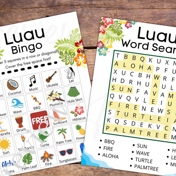 Luau Games - Etsy