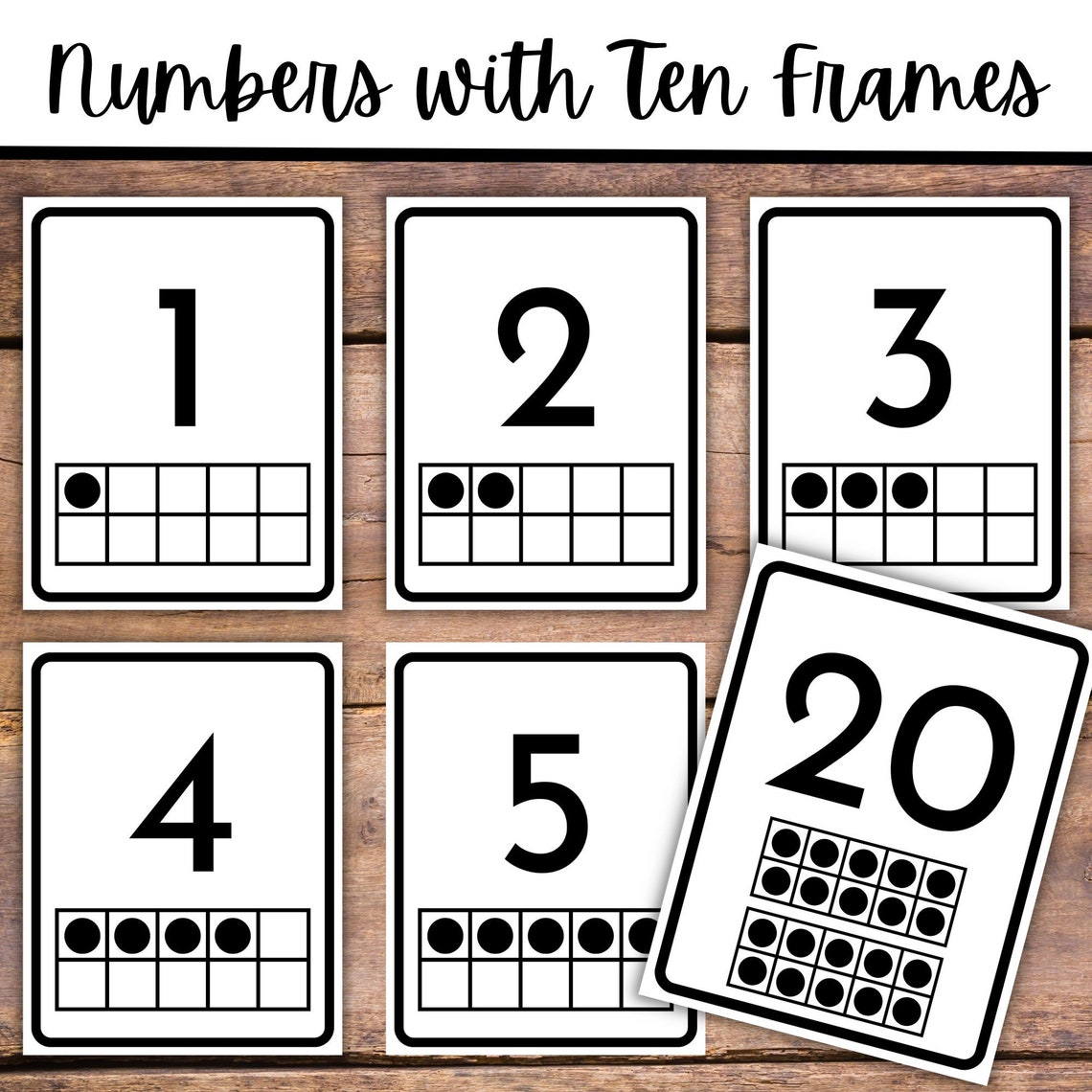 Number Posters With Ten Frames for Classroom Decor With Number Cards 1 ...