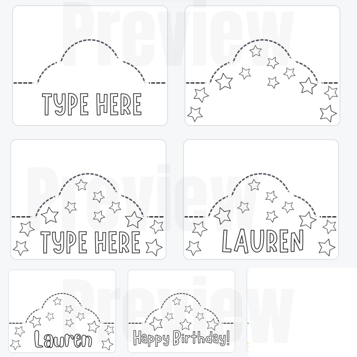 Editable Kids Crowns on Canva for a Kids Birthday Party or Star Student ...