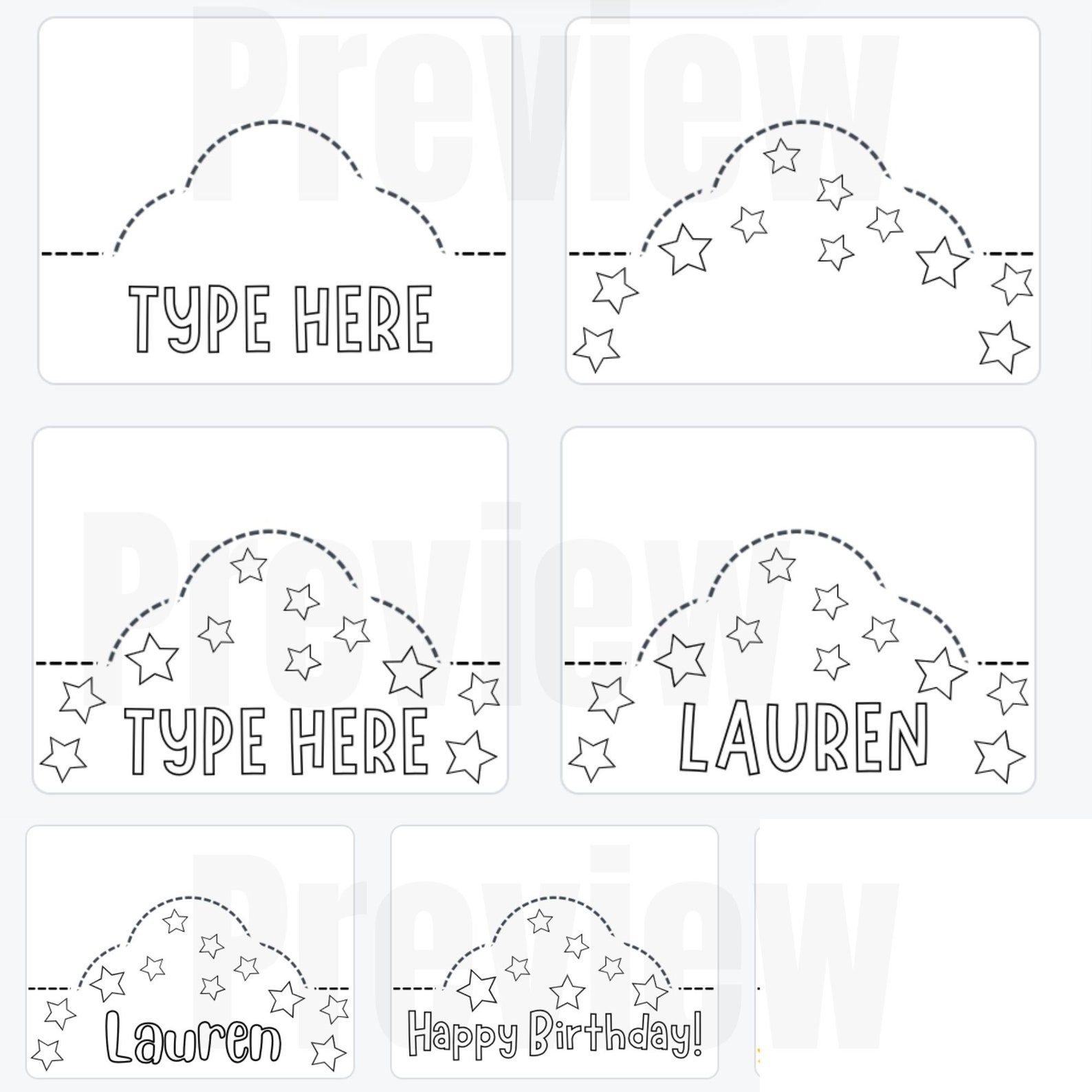Editable Kids Crowns on Canva for a Kids Birthday Party or Star Student ...