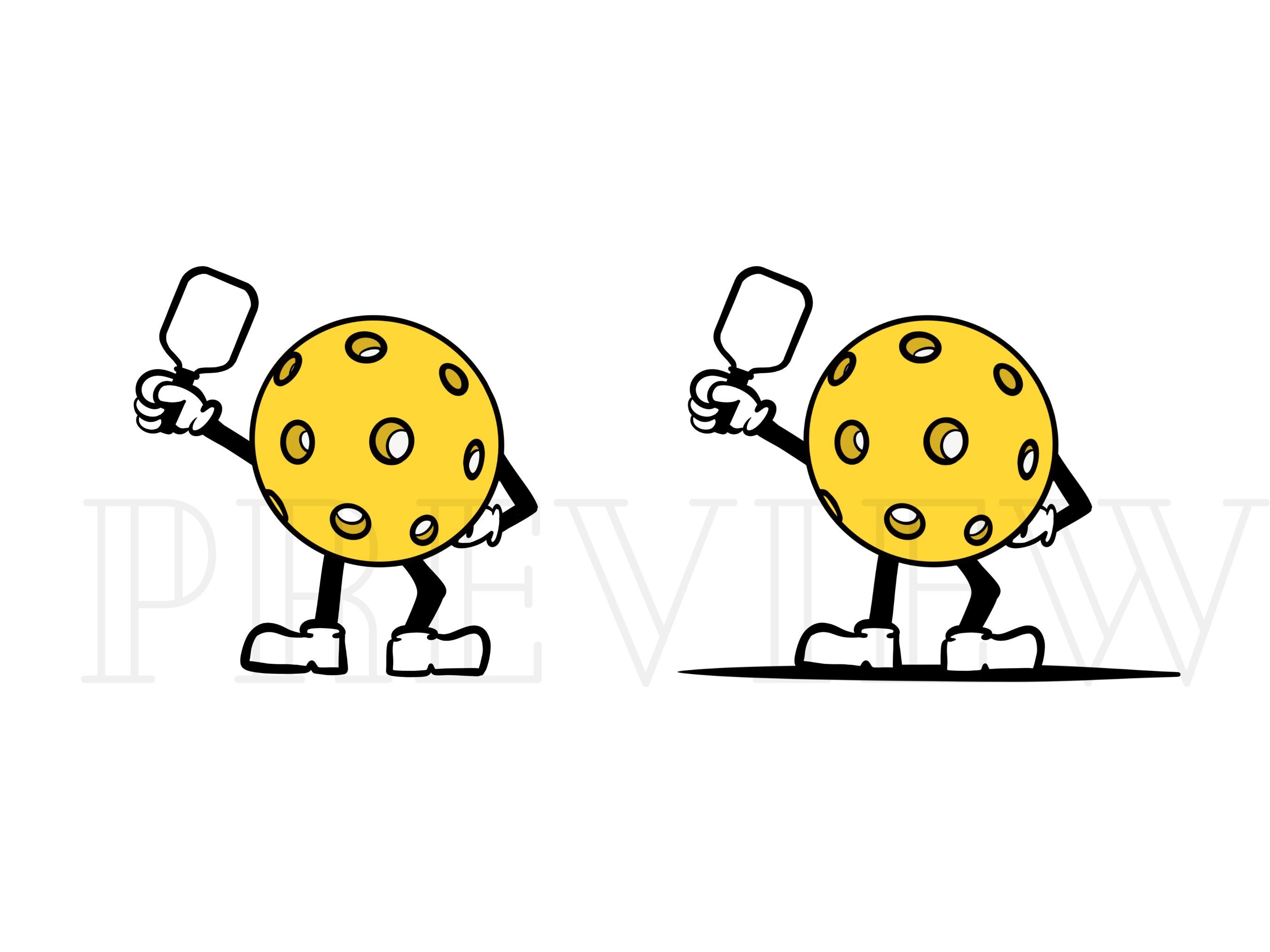 Pickleball Clip Art Bundle for Commercial Use PNG Files With Funny ...