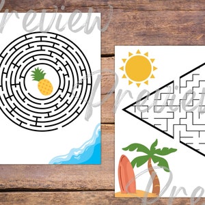 Hawaiian Luau Game With Colorful Hawaii Themed Images for a Hawaiian ...