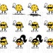 Funny Pickleball Clip Art for Commercial Use PNG Files Yellow ...