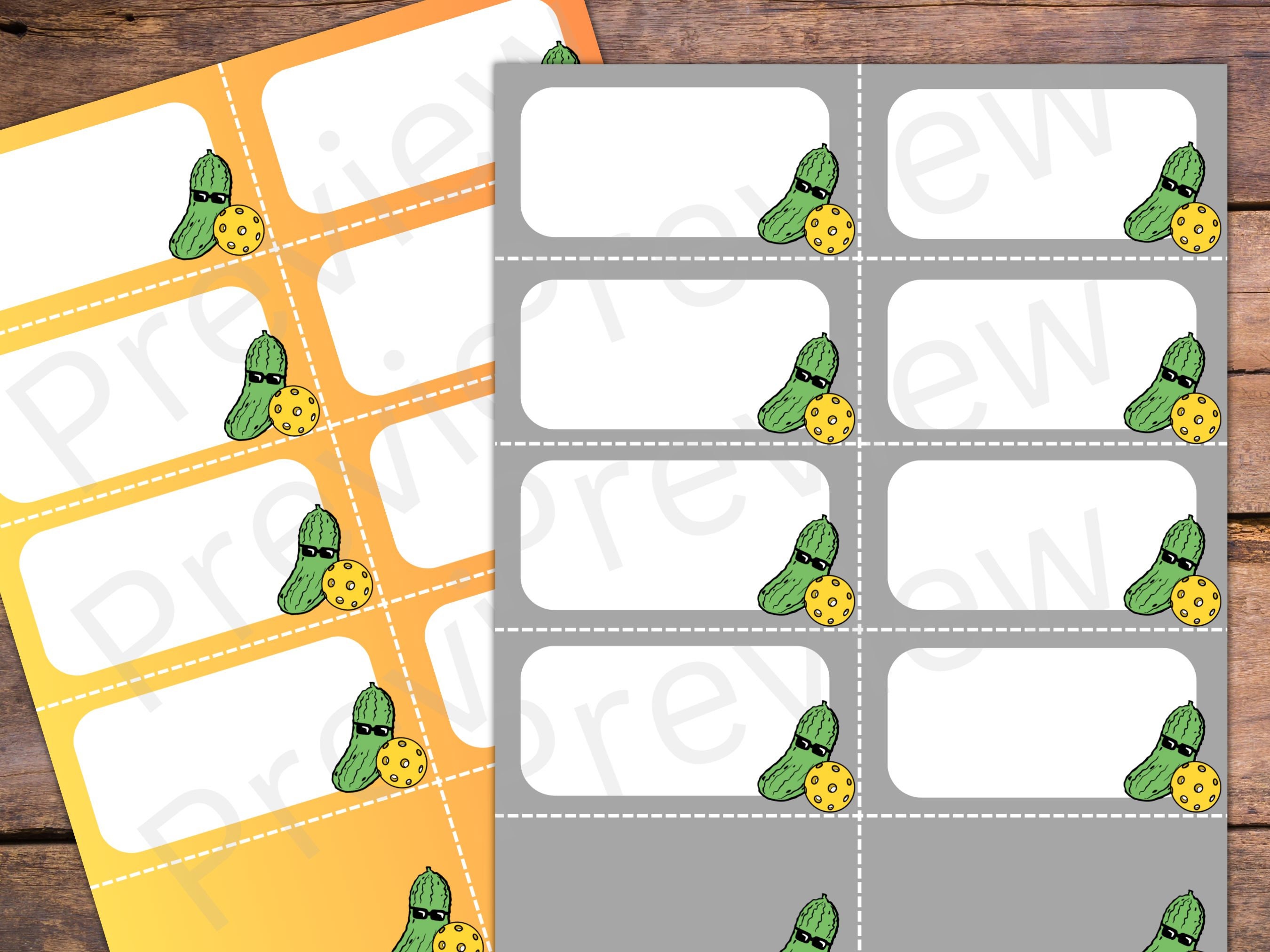 Pickleball Gift Tags With Colorful Options Download Print and Cut Out ...