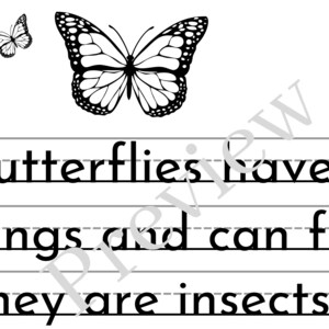 Printable Butterfly Writing Process With Informative Writing Prompt ...