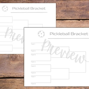 Pickleball Scorecard and Bracket Bundle With Tournament or Game Awards ...