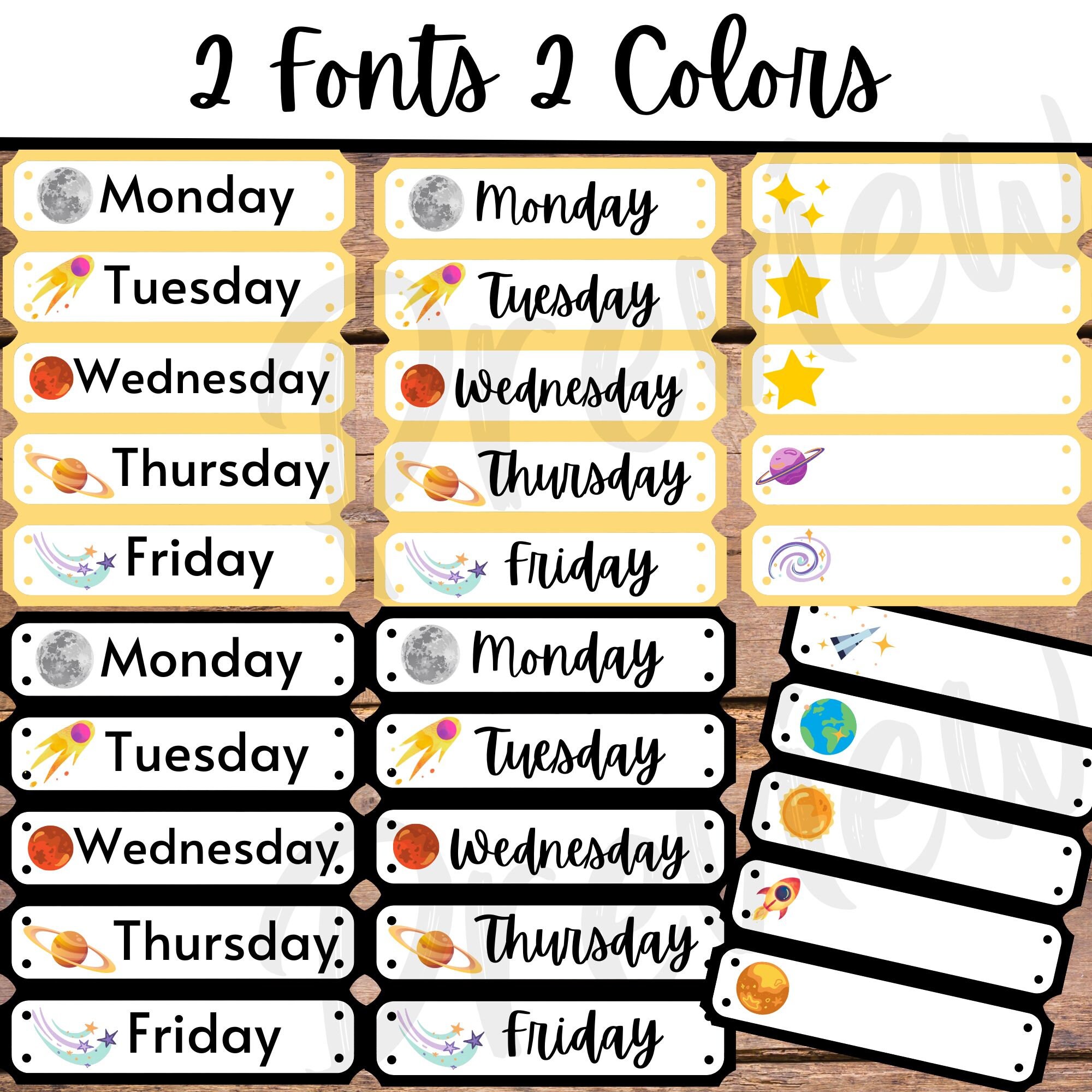 Outer Space Classroom Decor With Days of the Week Daily Schedule ...