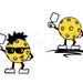 Funny Pickleball Clip Art for Commercial Use PNG Files Yellow ...