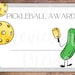 Pickleball Award or Certificate With Pickleballs and Pickle Players for ...