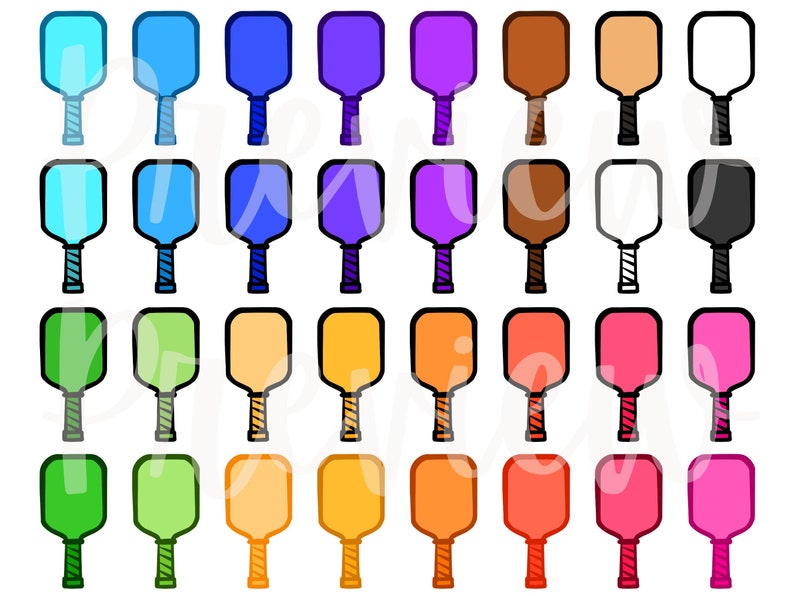 Pickleball Clip Art PNG Files for Commercial Use in a Greater Design ...
