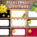 Pickleball Gift Tags With Colorful Options Download Print and Cut Out ...